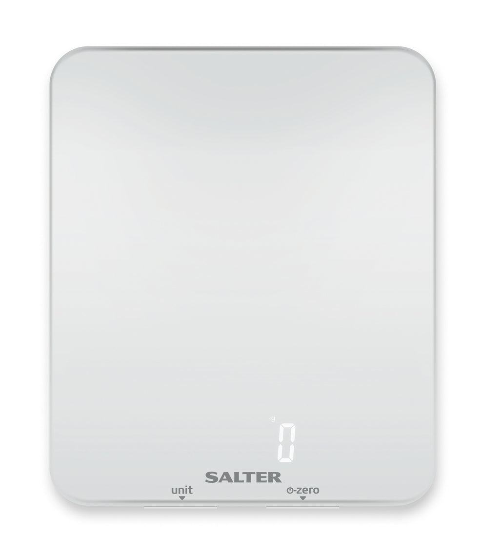Salter Glass Ghost Digital Kitchen Scale - White 5KG – salterhome.com.au